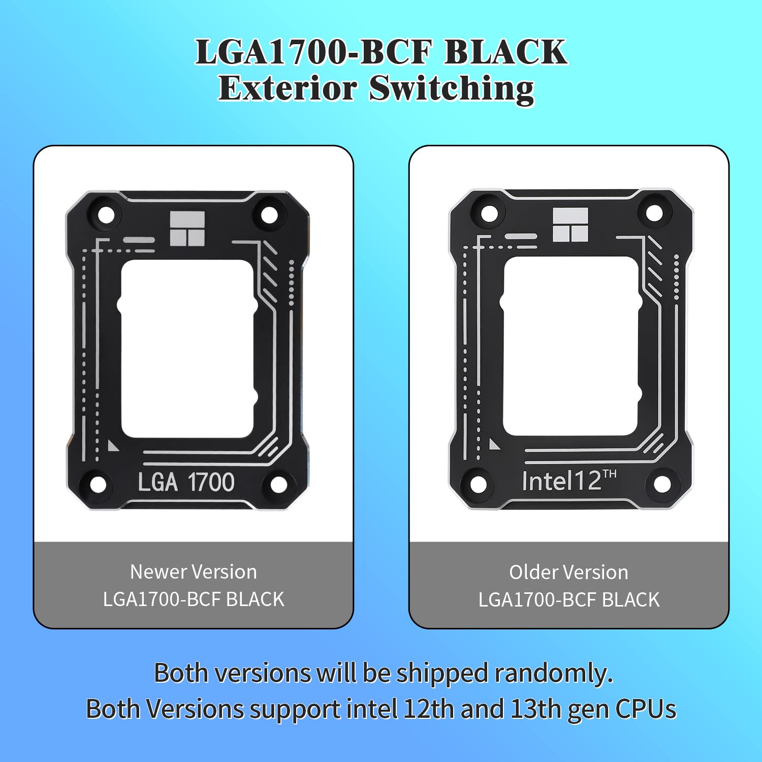 Thermalright LGA1700-BCF Black 12/13/14 Generation Intel Anti-Bending Fastener, Bending Type Pressure Plate, CPU Fixed Fastener, Full-Fitting Fixed Non-Marking Installation, Standard for Coolers