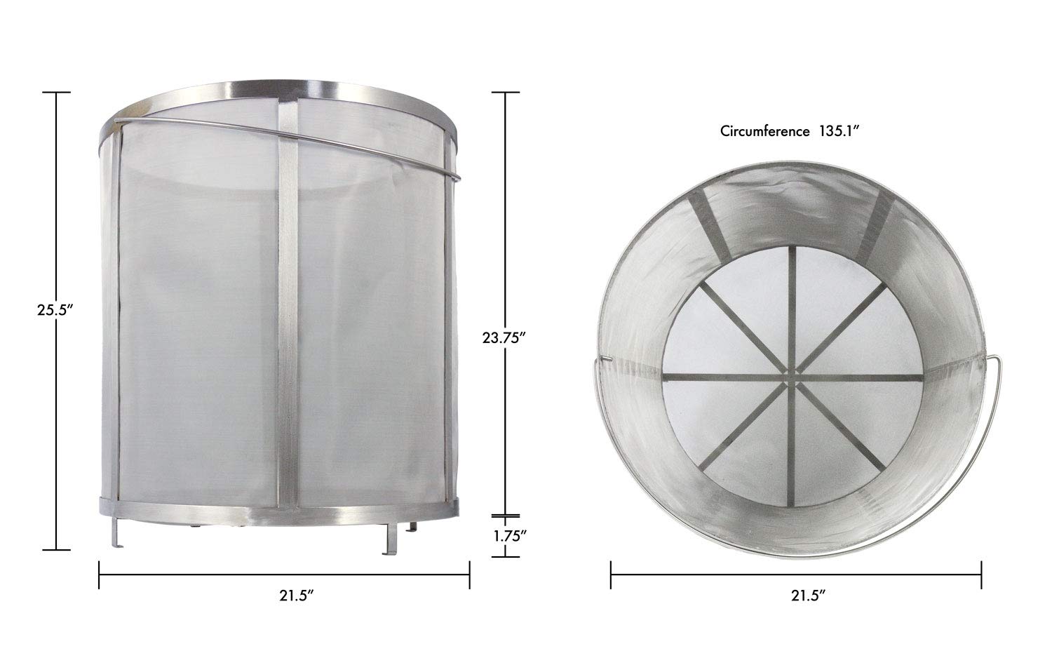 Kegco Coffee Filter Basket, 50 Gallon, Stainless Steel