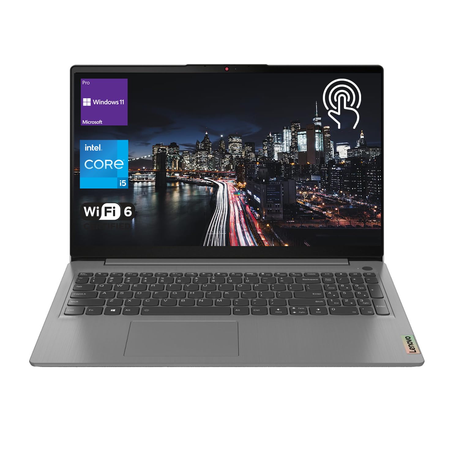 Lenovo IdeaPad 3 Business Laptop, 15.6โ FHD Touchscreen Display, Intel Core i5-1135G7 Processor, 20GB RAM, 512GB SSD, Wi-Fi 6, SD Card Reader, HDMI, Webcam, Windows 11 Pro, Grey