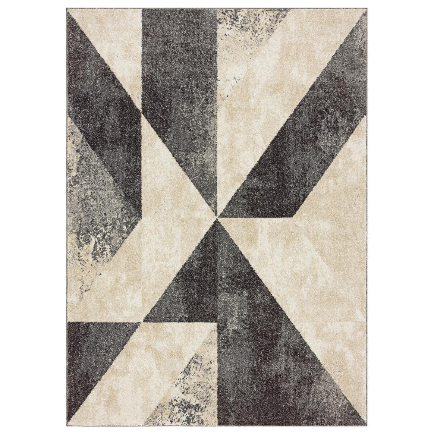 LUXE WEAVERS Tower Hill Abstract Gray 8x10 Area Rug