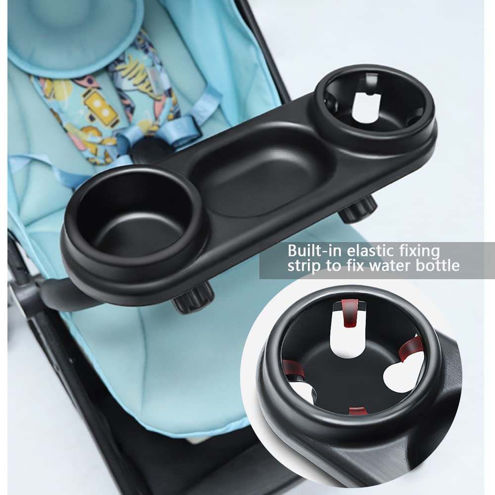 Stroller Snack Tray, with Cup Holder, Universal Stroller Tray Attachment, Snack Tray for Wagon,for Baby on The Go, Relieve Parents
