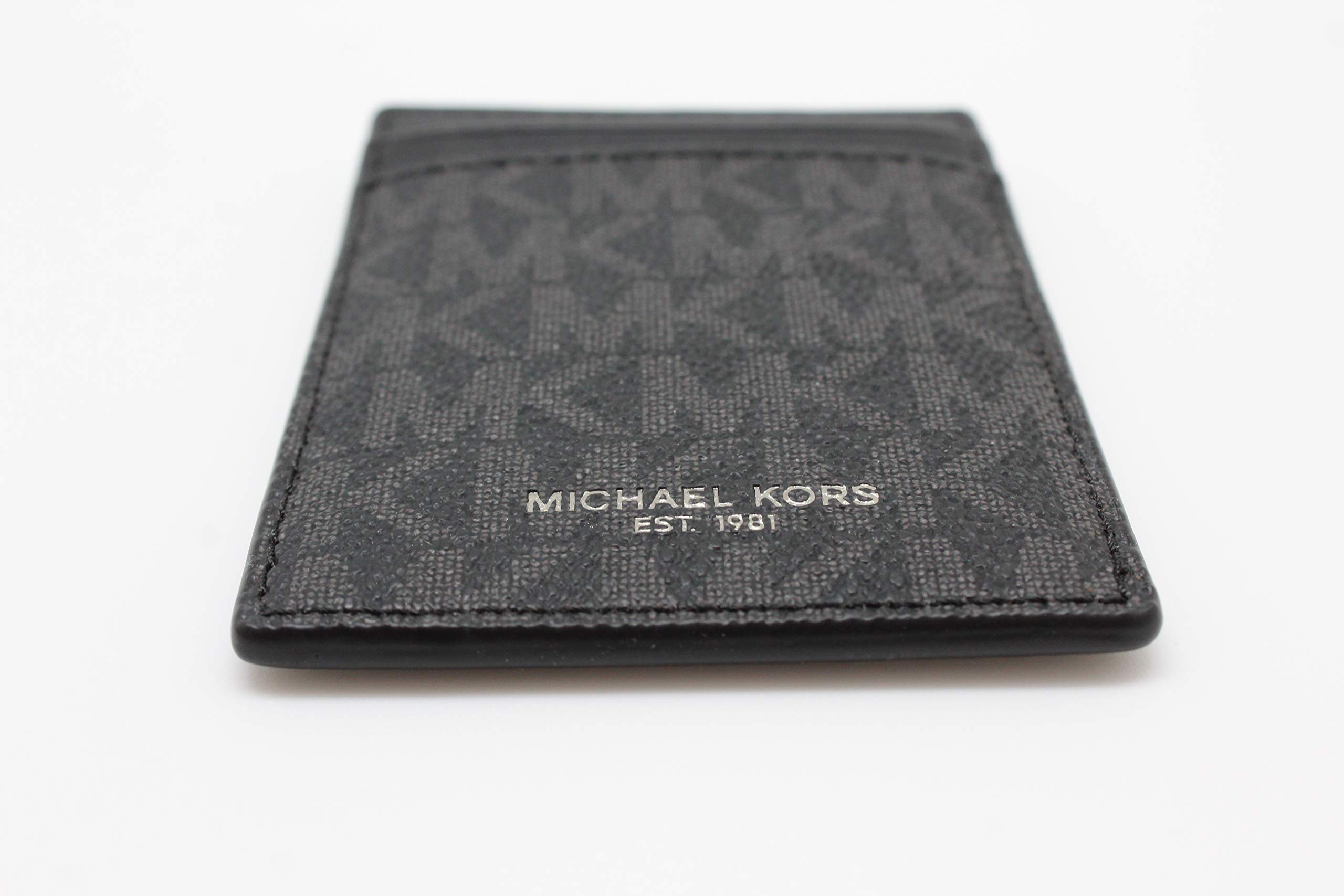 Michael Kors Men’s Leather Gifting Money Clip Card Case Box Set Black