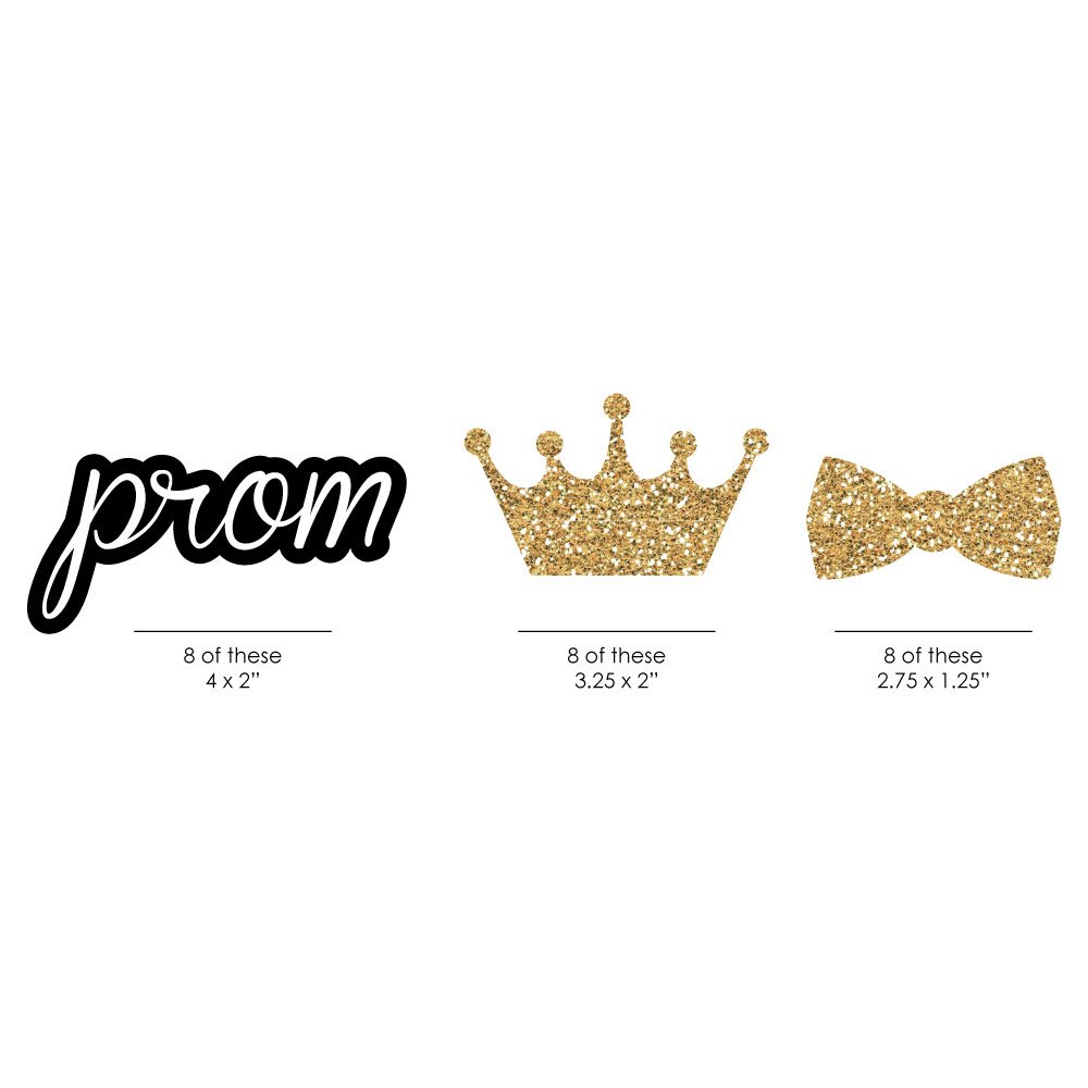 Prom - Paper Straw Decor - Prom Night Striped Decorative Straws - Set of 24