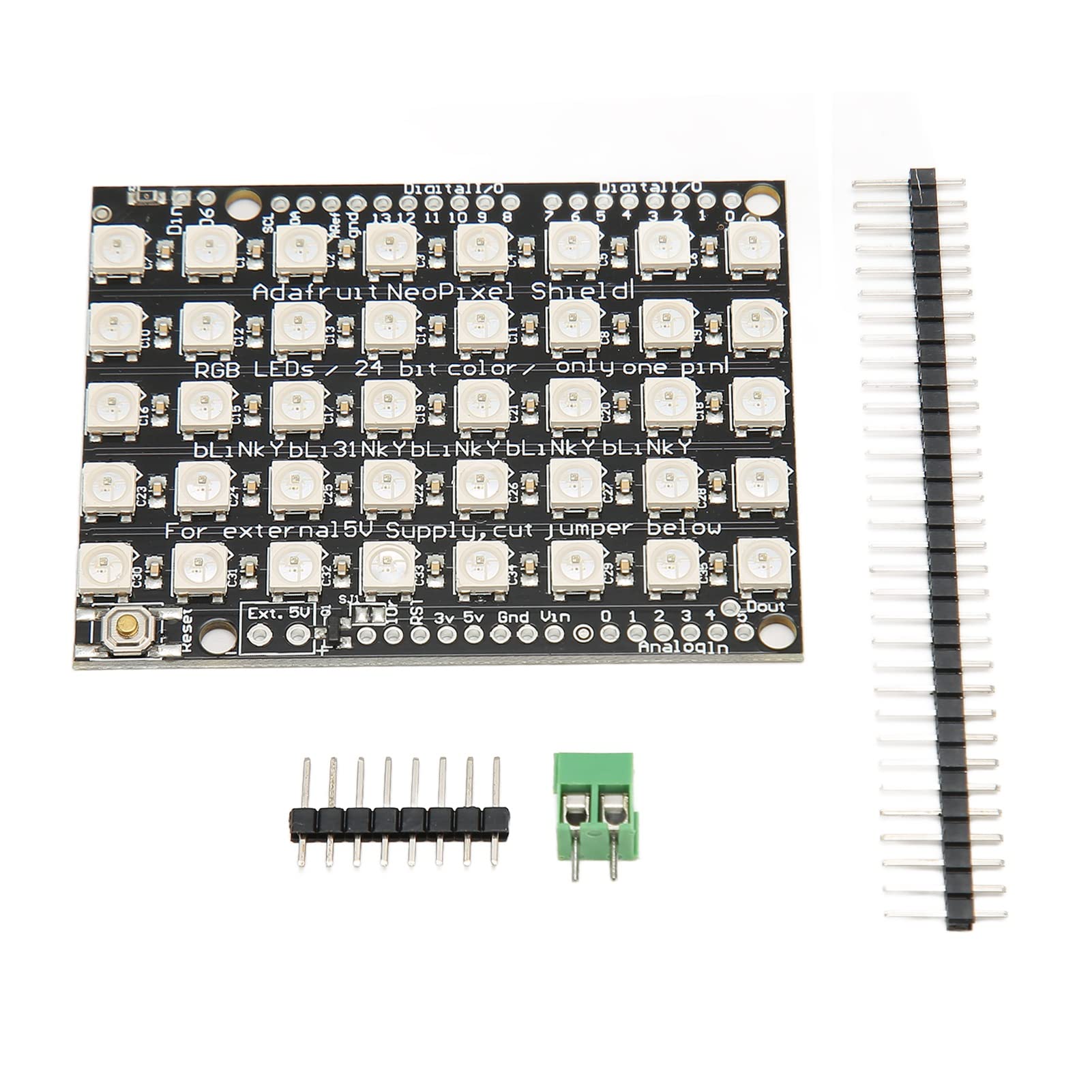 VINGVO Color Light Development Board, Easy Install WS2812B 5050 RGB LED Integrated Driver 800 Kbps Transmission Speed Practical for Hotel