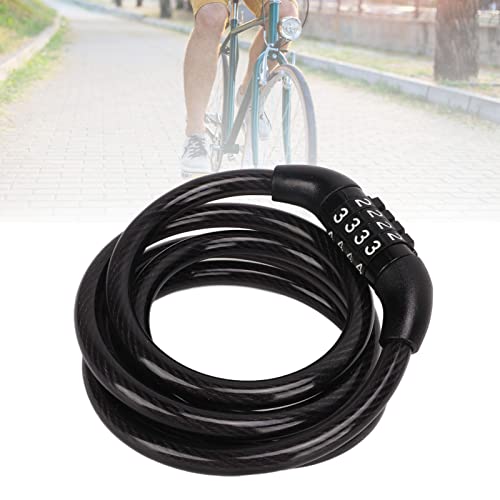 Raguso Bike Chain Lock, Manganese Steel Not Changeable Password Drill Resistant Cable Lock Combination for Lawnmowers