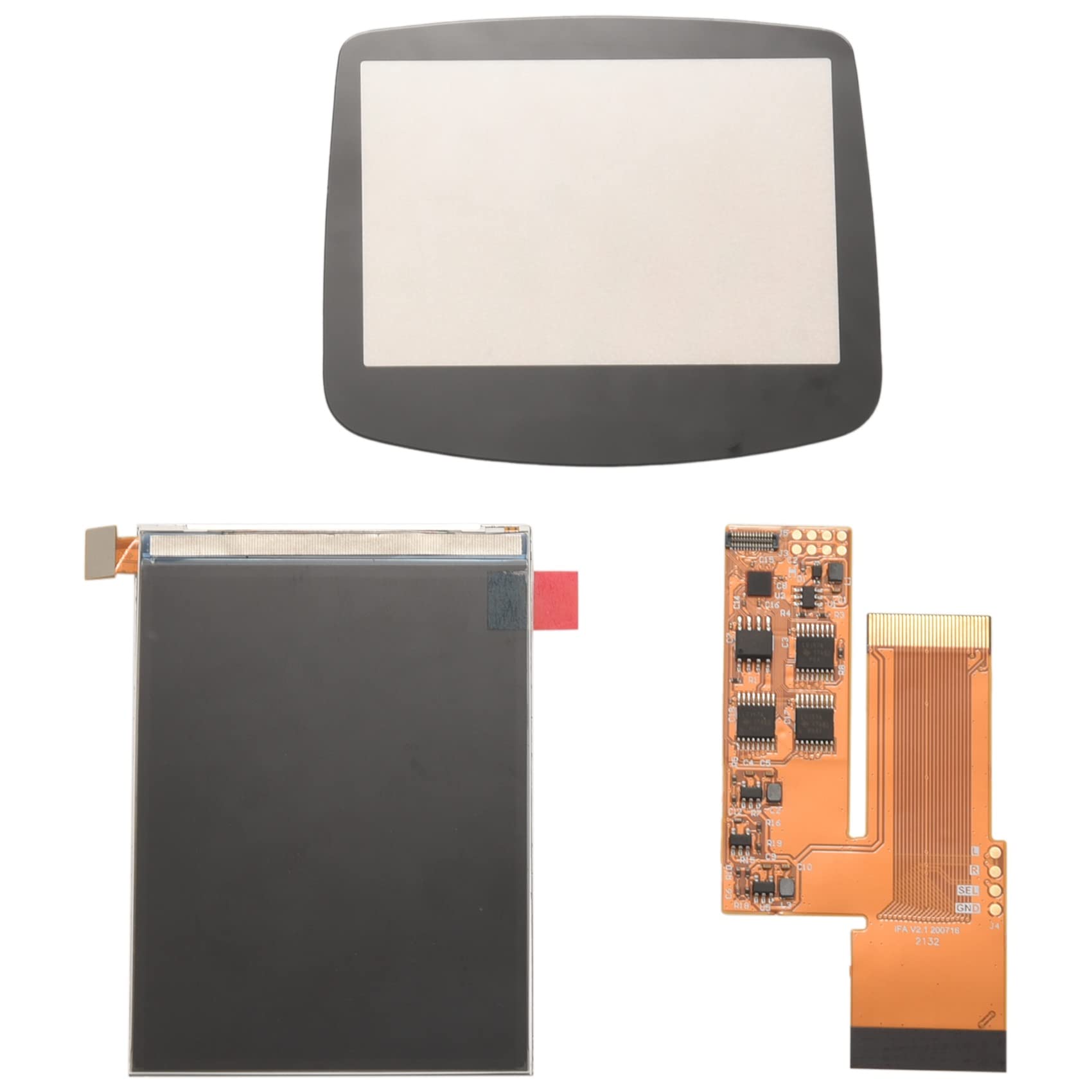 SESU Replacement IPS LCD Screen with Ribbon Cable Screen Cover Repair Full Kit for Gameboy Advance Game Console