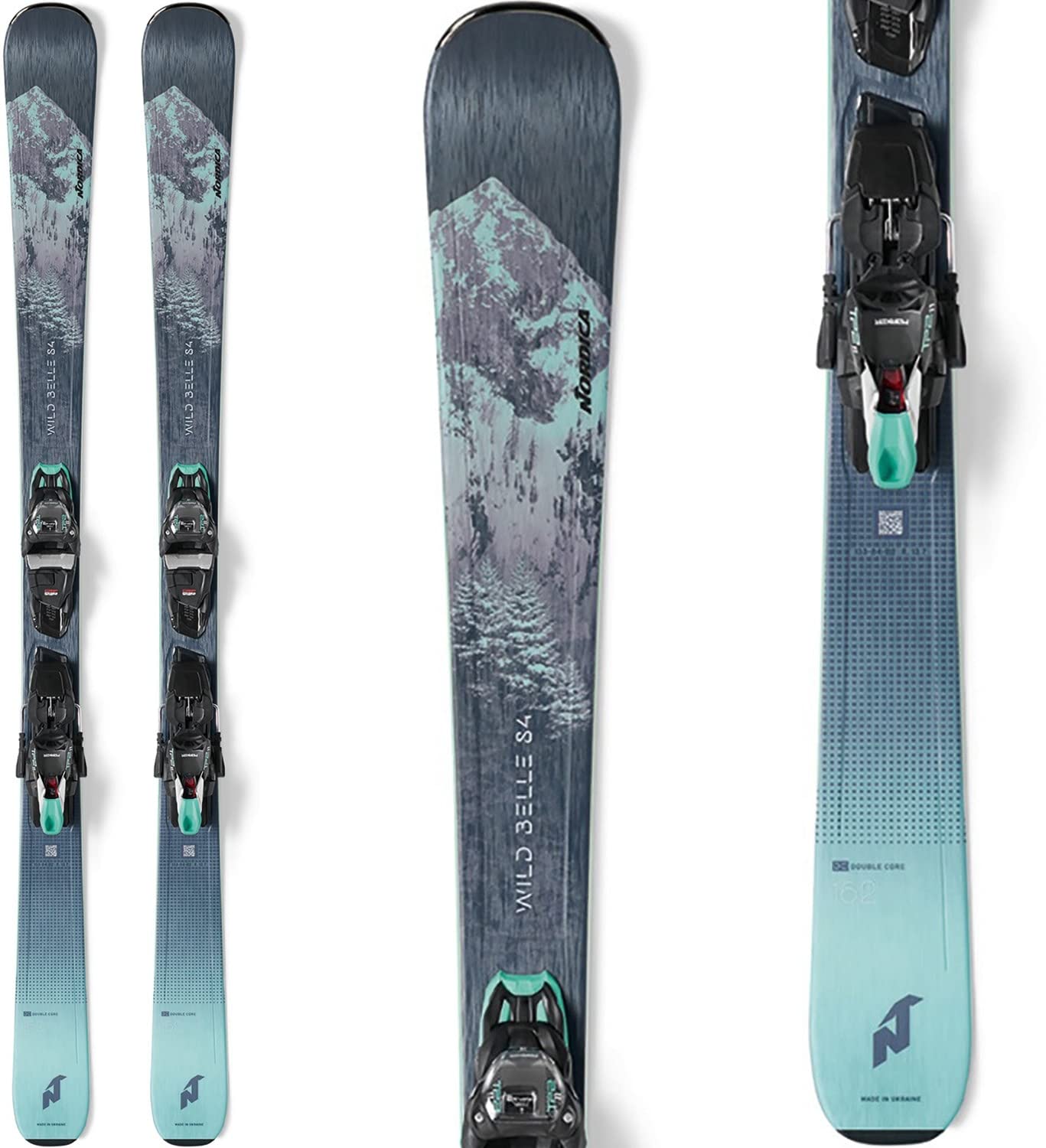 Nordica Wild Belle 78 CA Skis w/ TP2 Compact 10 Bindings Womens Sz 144cm