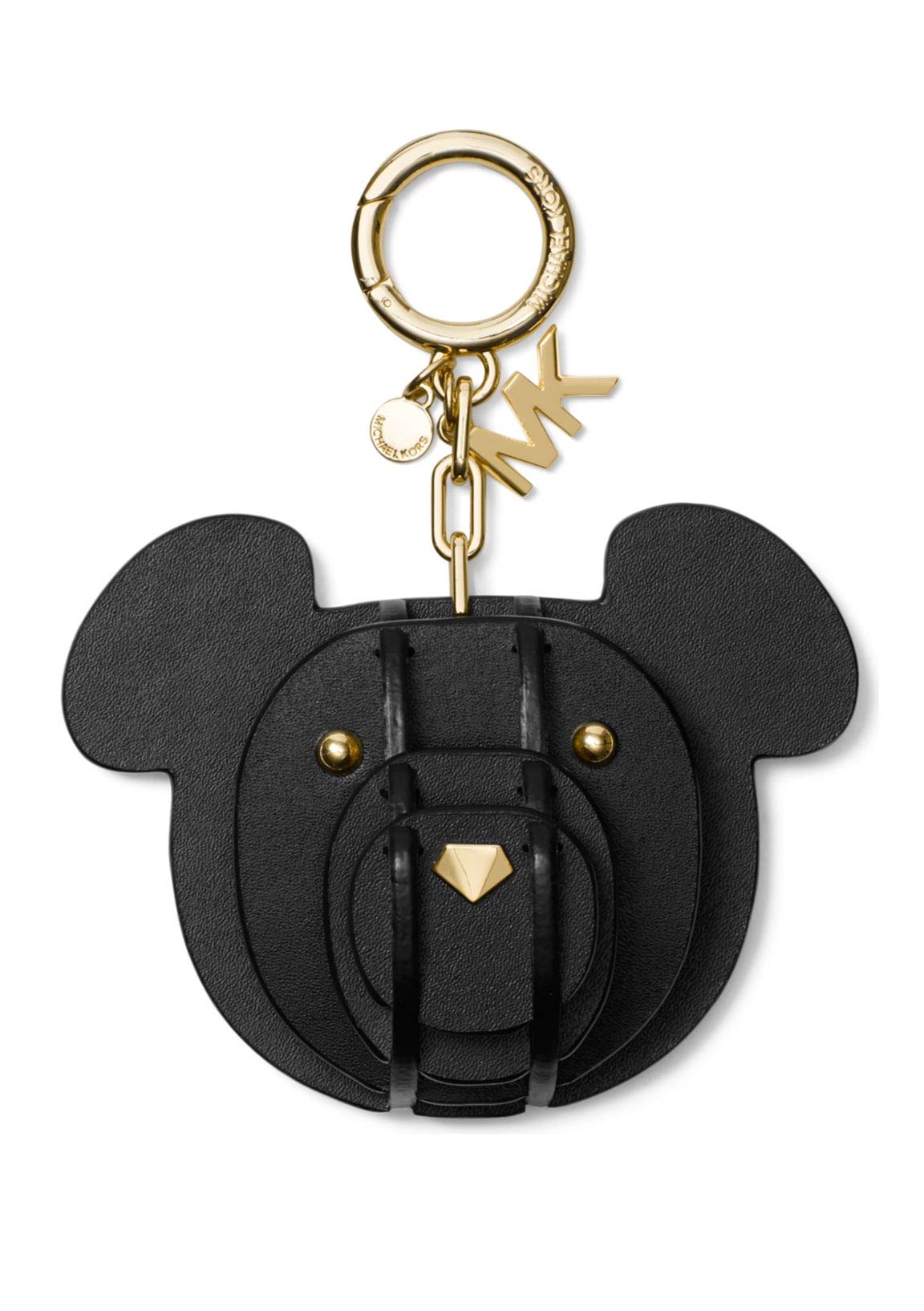MICHAEL Michael Kors Womens Leather Bear 3D Keychain Black O/S