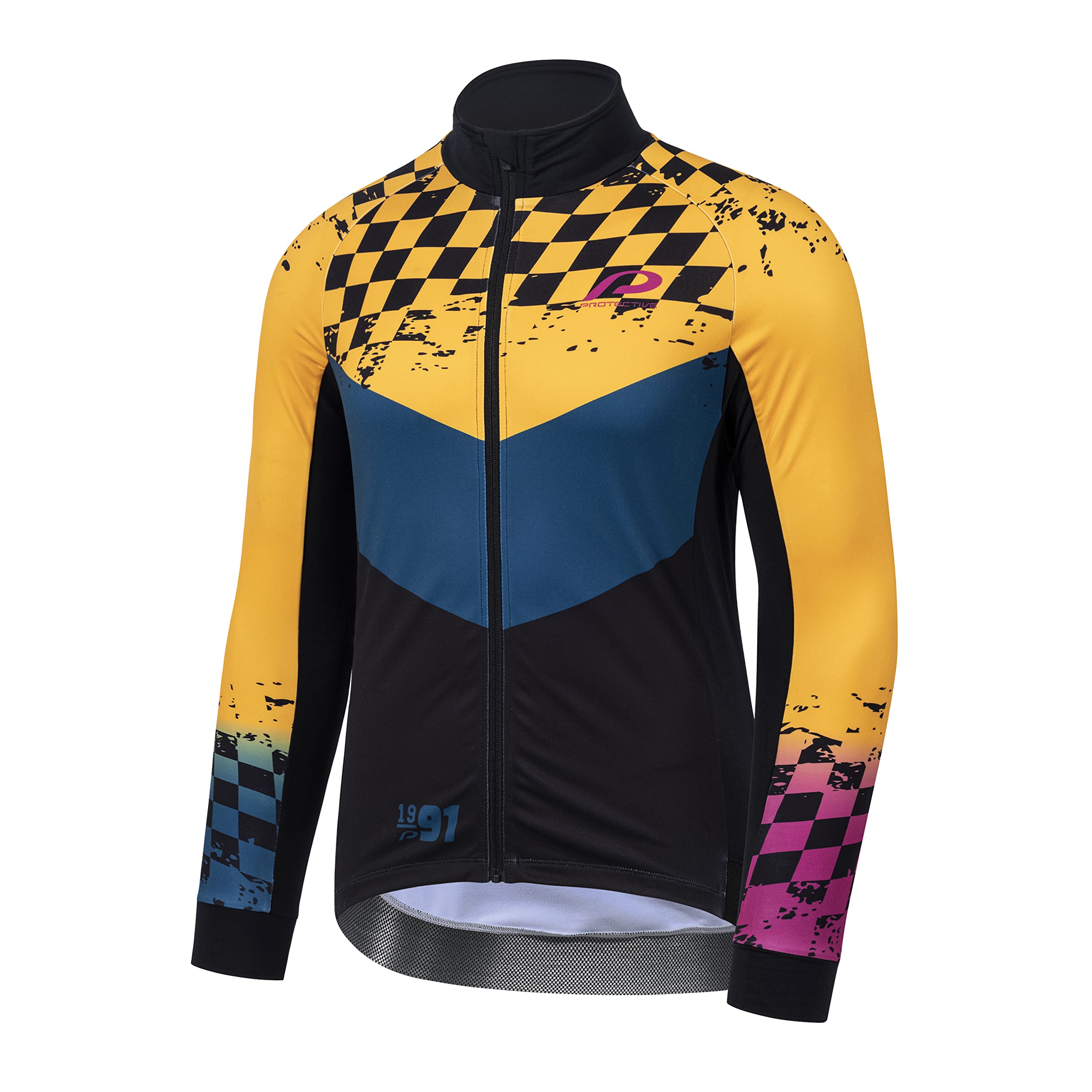 Protective Heat-regulating Long Sleeves Cycling Jersey with Full Zip Made from Recycled Polyester, a Stylish Bike Jersey Mango
