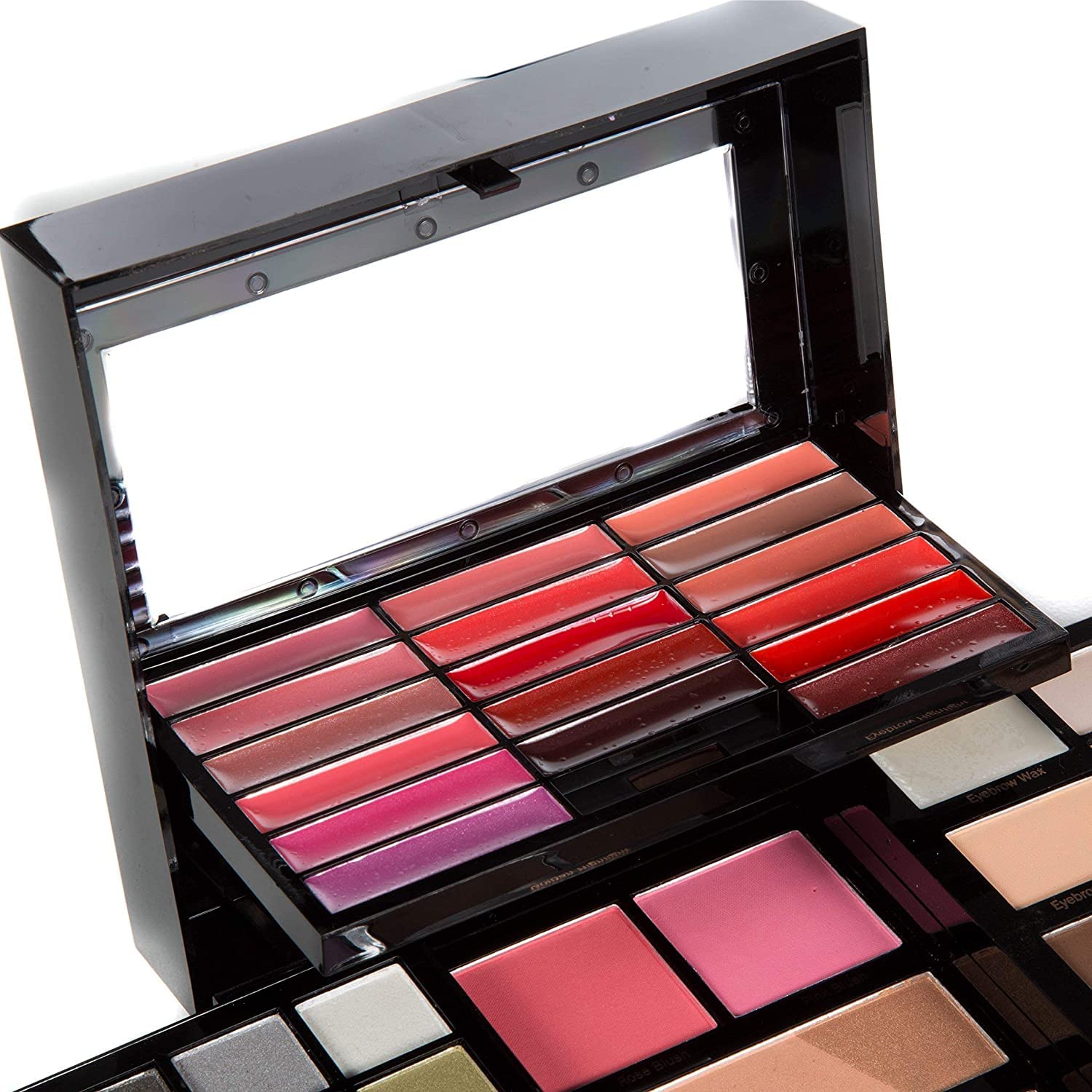 Profusion Cosmetics - Pro Elevation Kit - Starter Makeup Artist Kit Eyeshadows Lip Shades Gel Eyeliners Highlighters Contour Bronzer Brow Powder Eyebrow Wax Eyebrow Highlighter Applicator Brushes