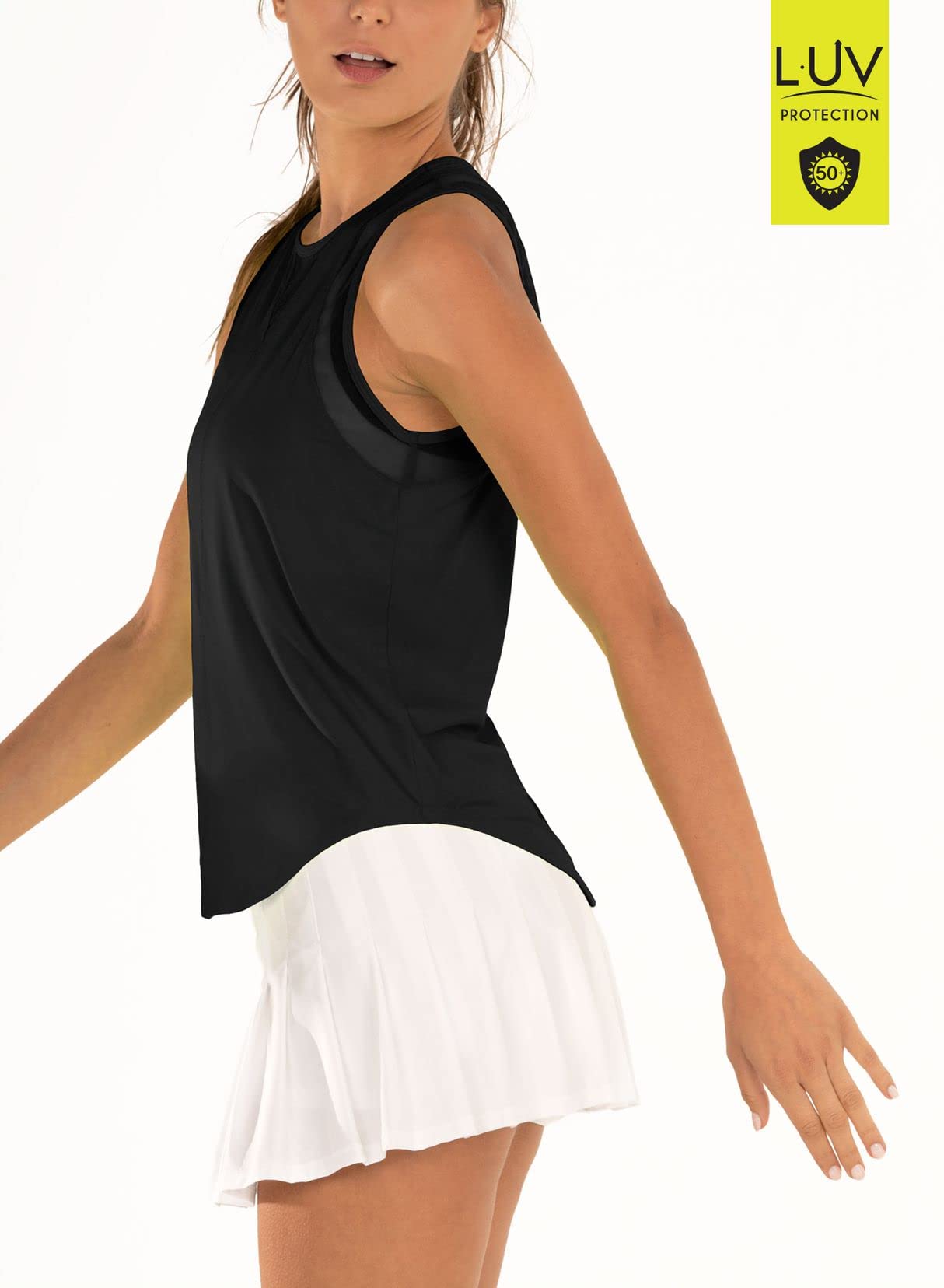 Lucky In Love L UV Protection Chill Out Tank (White, Medium)