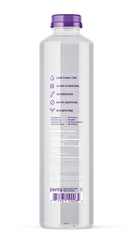 Penta Ultra-Purified Water, Oxygen Infused Natural pH Hydration, Solar-Powered 13 Step Purification Process, 33.8 Fl Oz (Pack of 12)