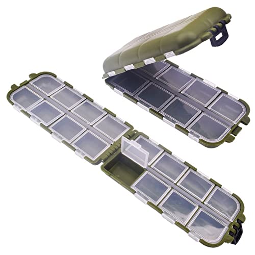 RORUN Portable Tool Box Compartments Mini Fishing Tackle Box Fish Lures Hooks Baits Plastic Storage Holder Square Case Fishing Accessories