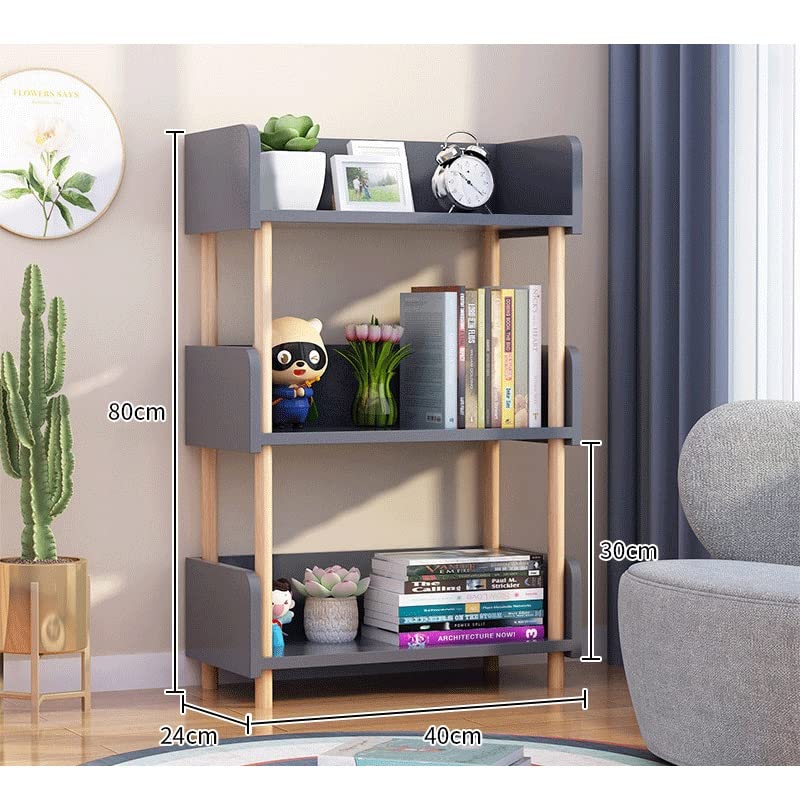 Thick Simple Floor-to-Ceiling Bookshelf Simple Living Room Multi-Layer Shelving Shelf Saving Space Primary School ( Color : E , Size : 40*80cm )