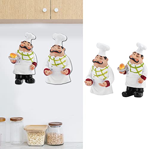 Yosoo Wall Hook Cartoon Chef Figurine Self‑ACreative Cartoon Hook dhesive Hanger Hotel Dining Room Bedroom Kitchen Decoration(BS081/82)