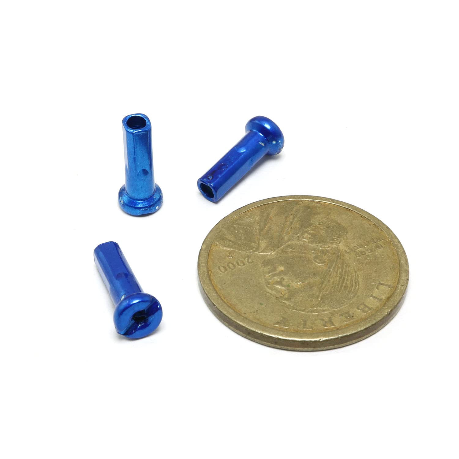 Pro Bamboo Kitchen 36pcs Mountain Bike Spoke Cap Blue Carbon Steel Bicycle Spoke Cap 14G Nipple for 2mm Diameter Spokes