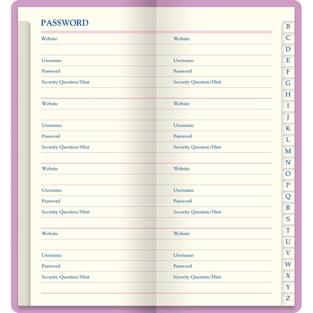 Letts Icon Password Book Pink