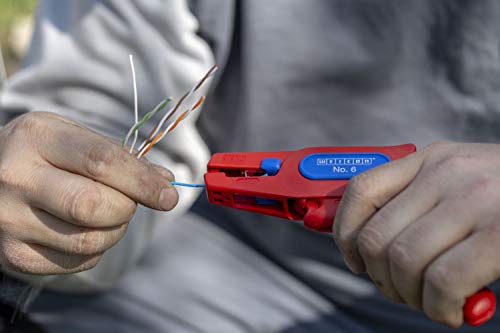 WEICON No. 6-Automatic Wire Stripper/Approval up to 1000 Volt/VDE-Tested/Stripping Tool/Stripping Tool for Round Cables 24-10 AWG (0.2-6 mm squared)