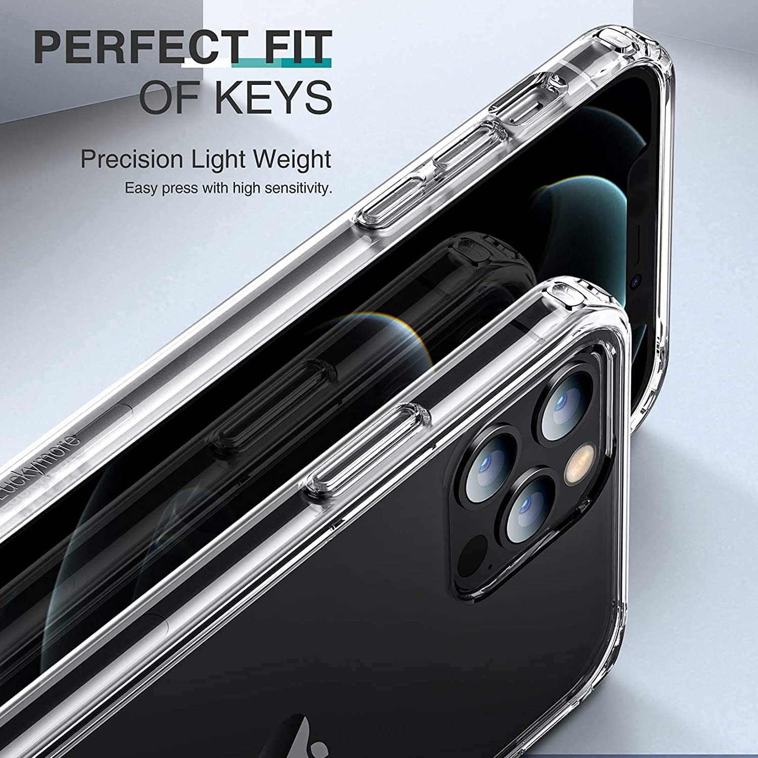 Luckymore Compatible with iPhone 12 Pro Max Case, Clear Case for iPhone Pro Max 6.7 Inch 2020.