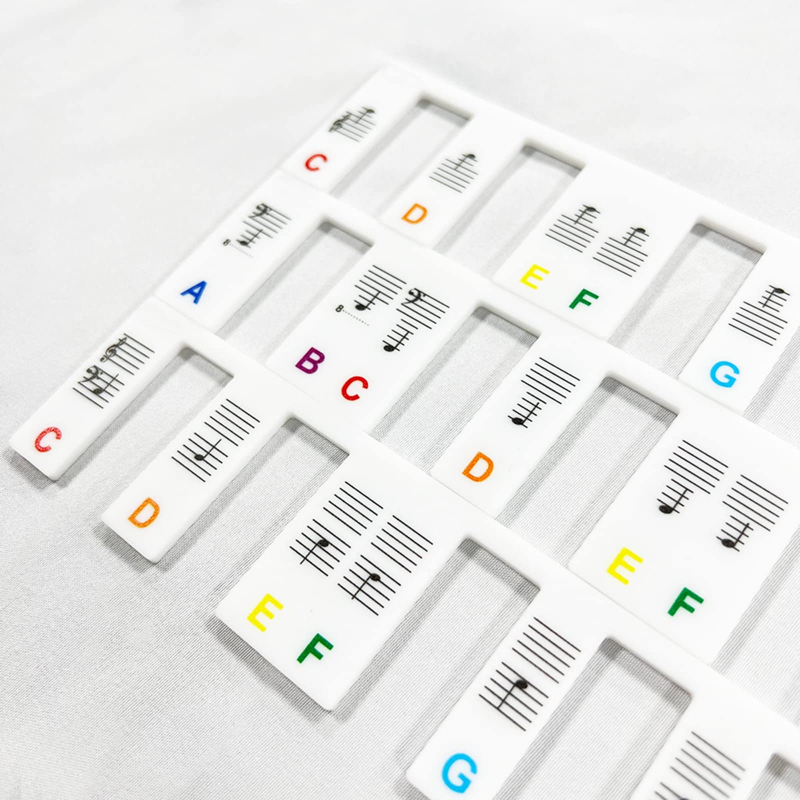 Removable Piano Keyboard Note Labels, 88-Key Piano Notes Guide Removable, Silicone Piano Key Labels for Beginners, Keyboard Piano, Keyboard Notes Stickers, Reusable Keyboard Note Labels for Piano