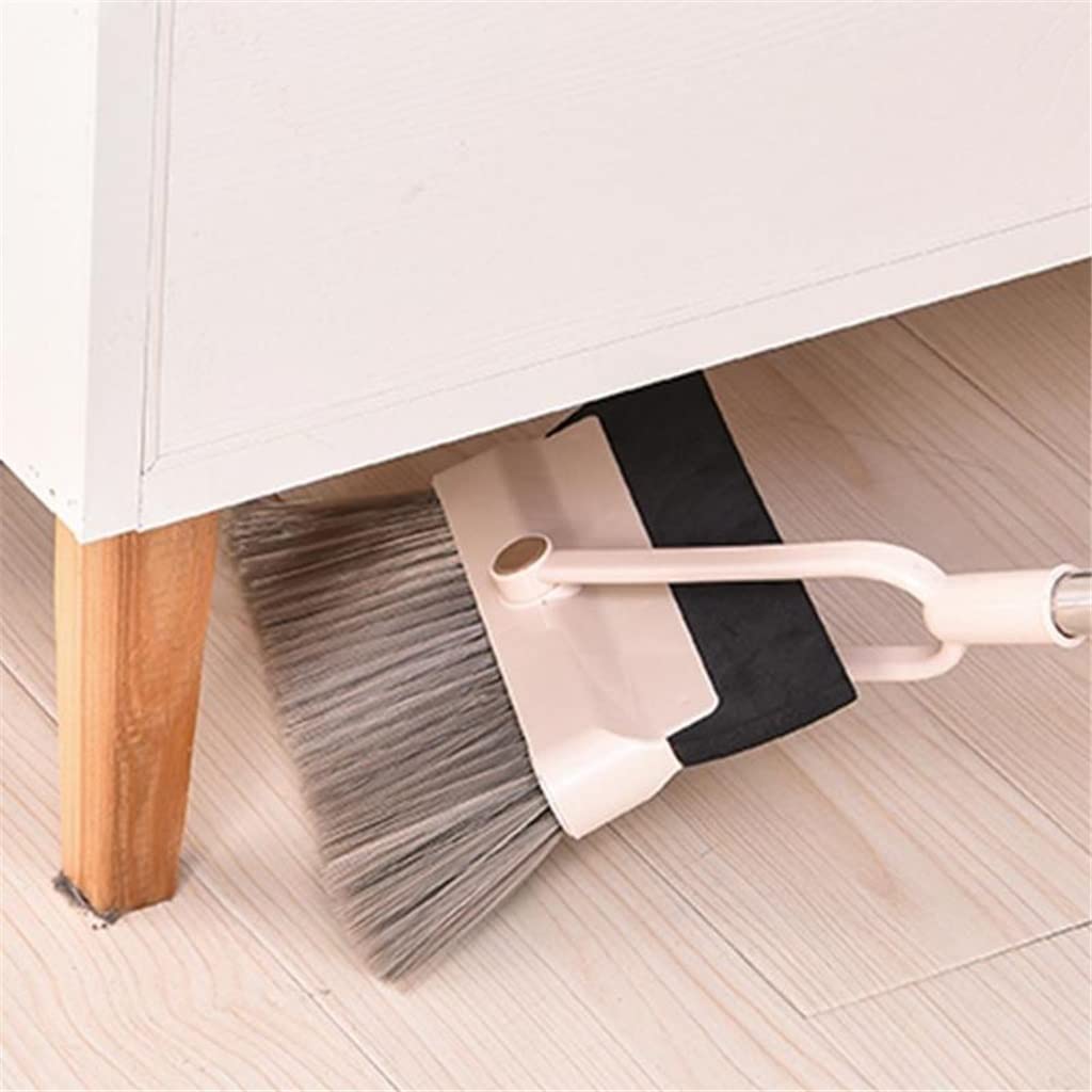 WSJIE Floor Cleaner 2-in-1 Broom Wiper Set Broom Sweeper Household Broom Hair Soft Dustpan Practical Creative Dustless Multifunct