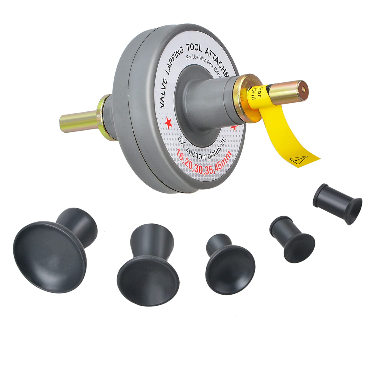 LainKeen Valve Lapping Tool Attachment, Small Engine Valve Lapper Tool Kit with Suction Plates
