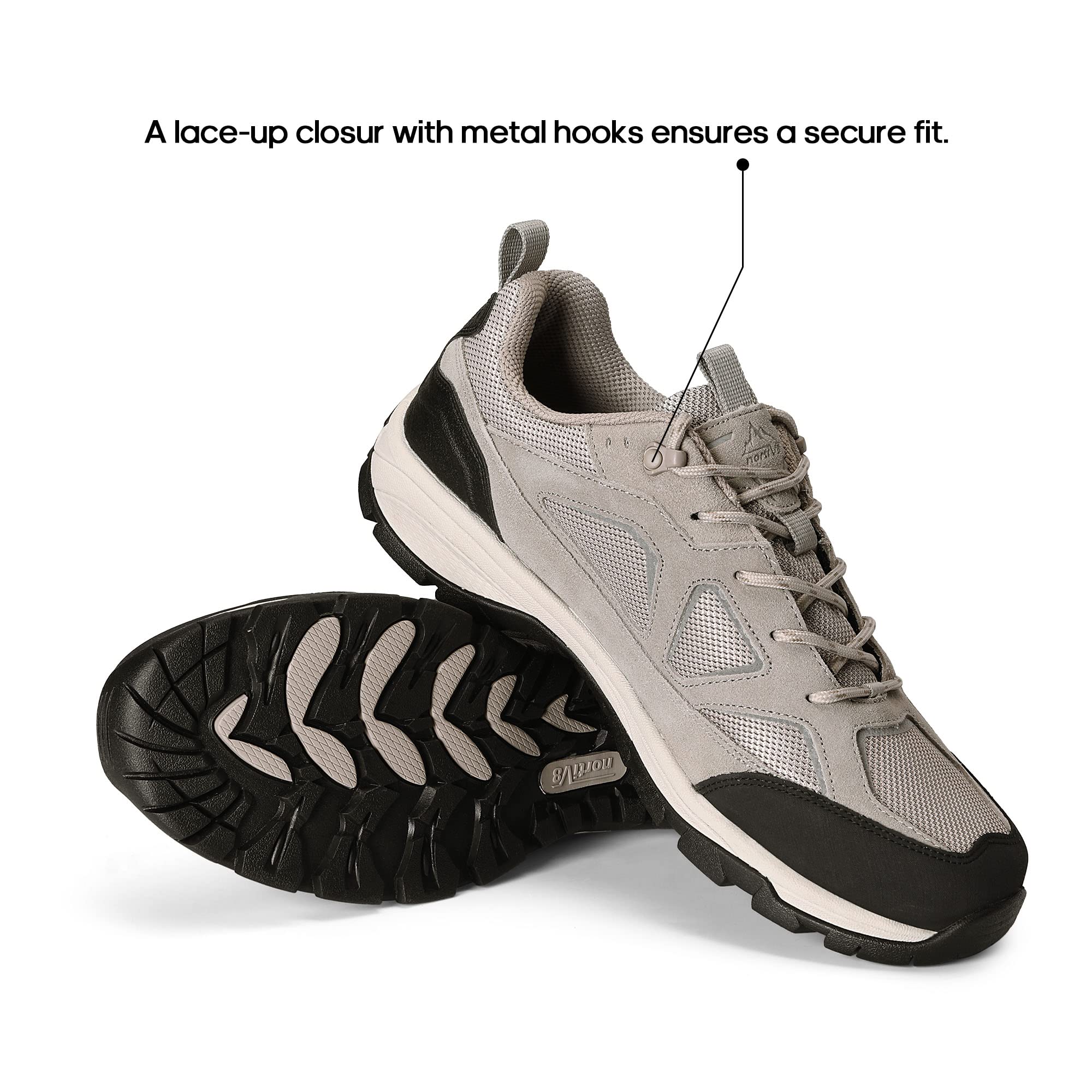 NORTIV 8 Men's Hiking Shoes Lightweight Outdoors Trekking Mid Shoe Beige, 11Size, SNHS226M