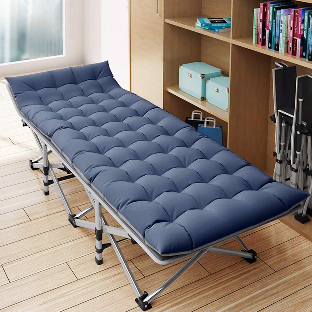 Oeyal Folding Camping Cots for Adults, Folding Cots for Sleeping, Portable Travel Camp Cots Guest Bed, Heavy Duty Sleeping Cot with Mattress and Carry Bag for Indoor & Outdoor Use