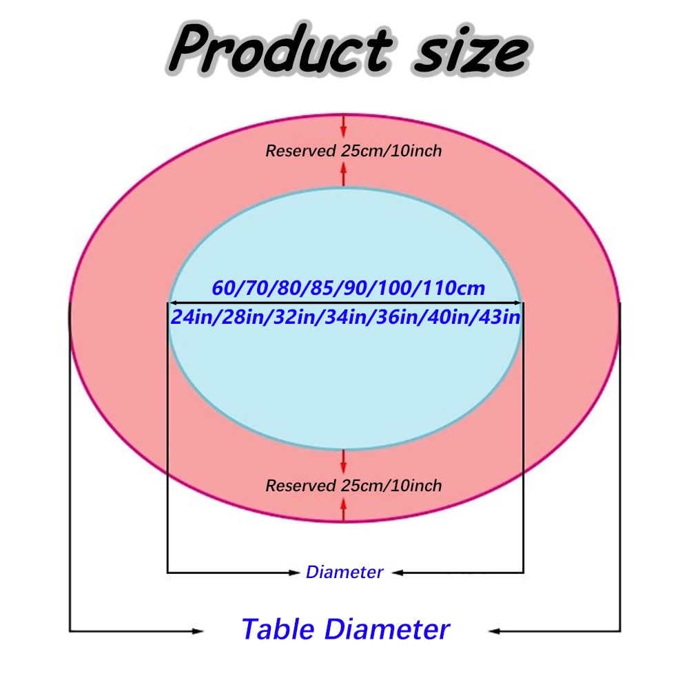 MAGILL Lazy Susan Turntable, Round Tempered Glass Rotating Tray for Dining Table Swivel Serving Plate,Large Swivel Tray with Silent Base,Smooth & Silent (Color : A, Size : 80cm/32in)