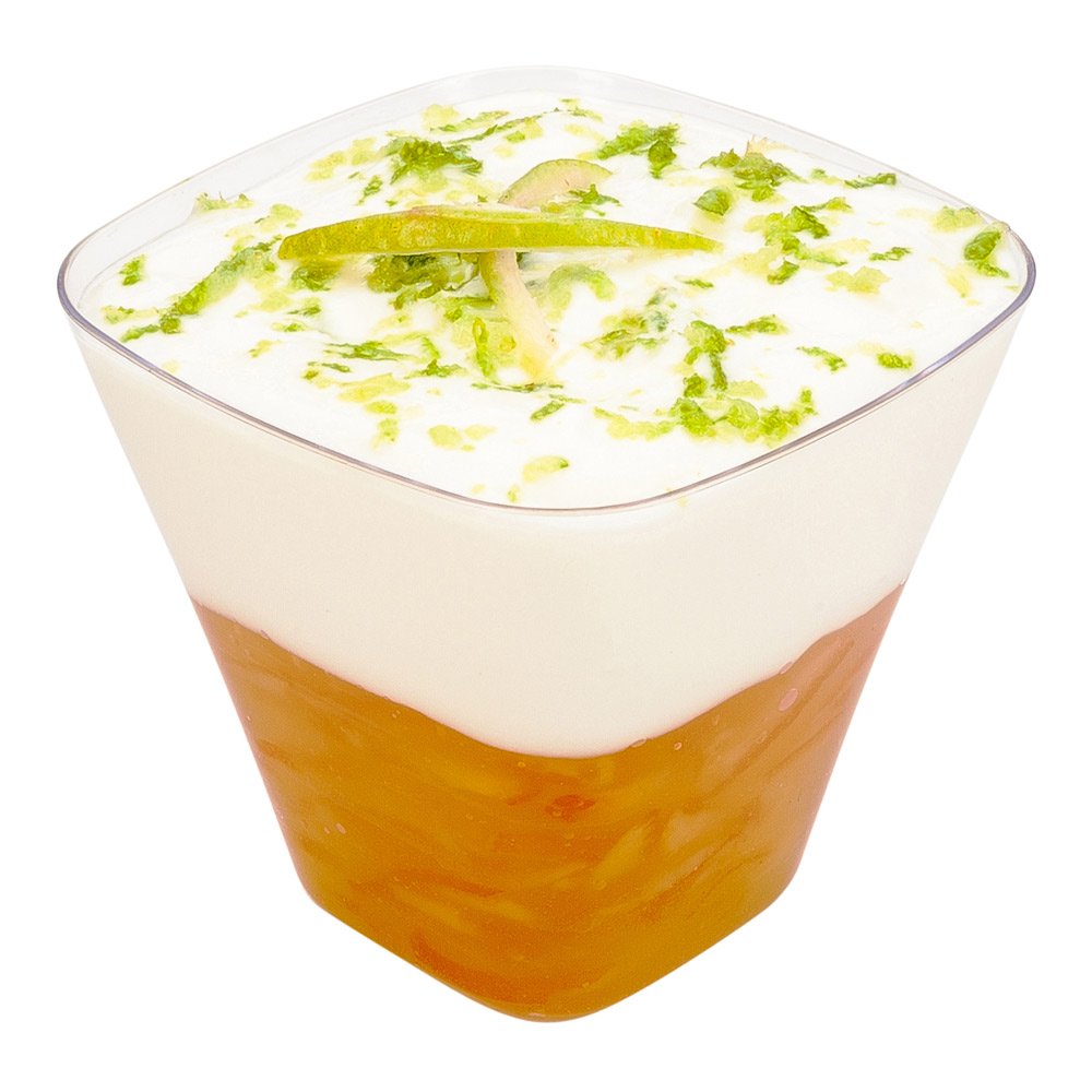 Restaurantware 4 Ounce Tasting Cups 100 Square Plastic Appetizer Cups - Recyclable Crack Resistant Clear Plastic Individual Dessert Serving Cups For Parties or Weddings