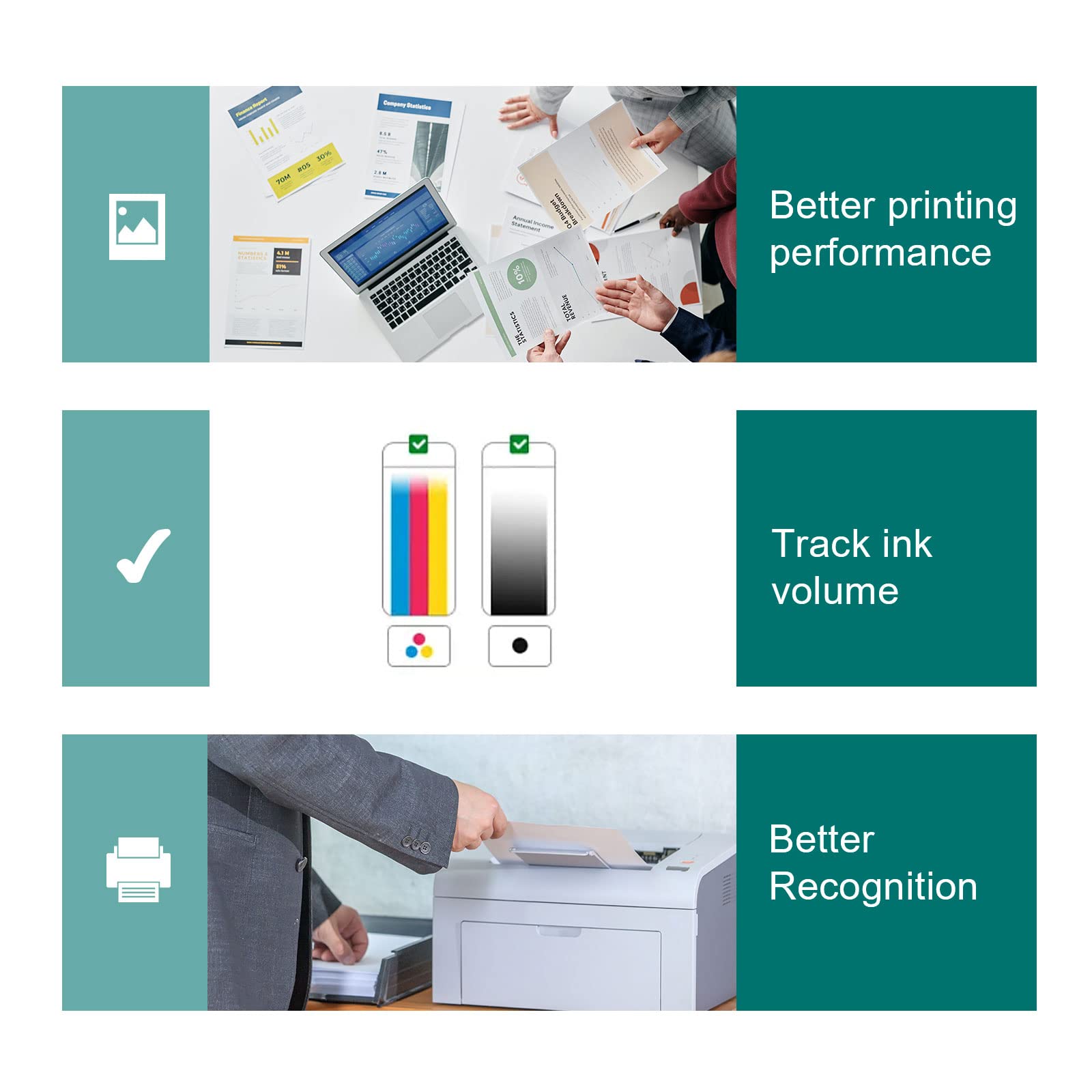 ZepmTek Ink Cartridge Replacement for HP 64XL (Black, Tri-color)