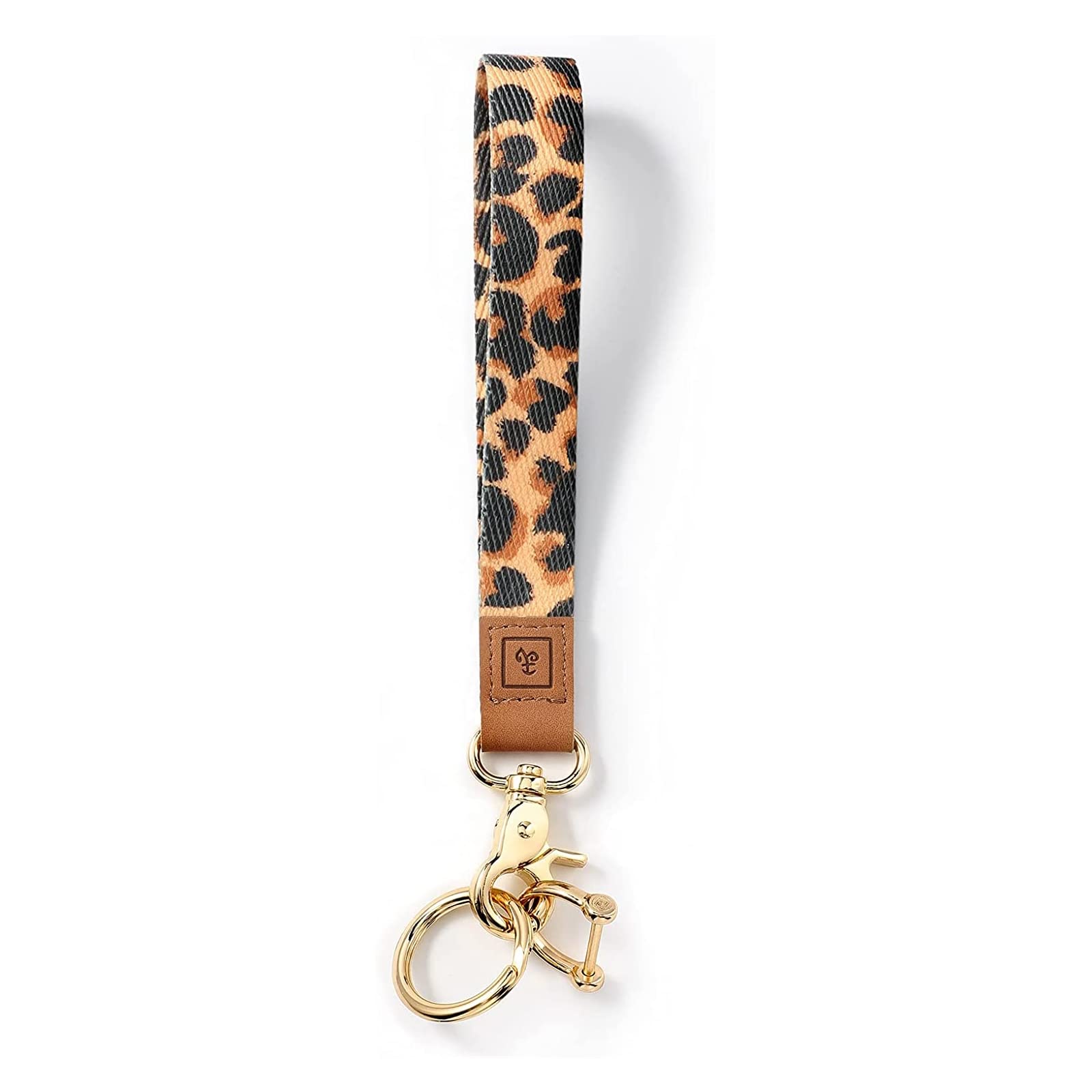 MNGARISTA Hand Wrist Lanyard Key Chain, Cool Keychain Wristlet, Wristlet Strap with Car Keychain, Leopard
