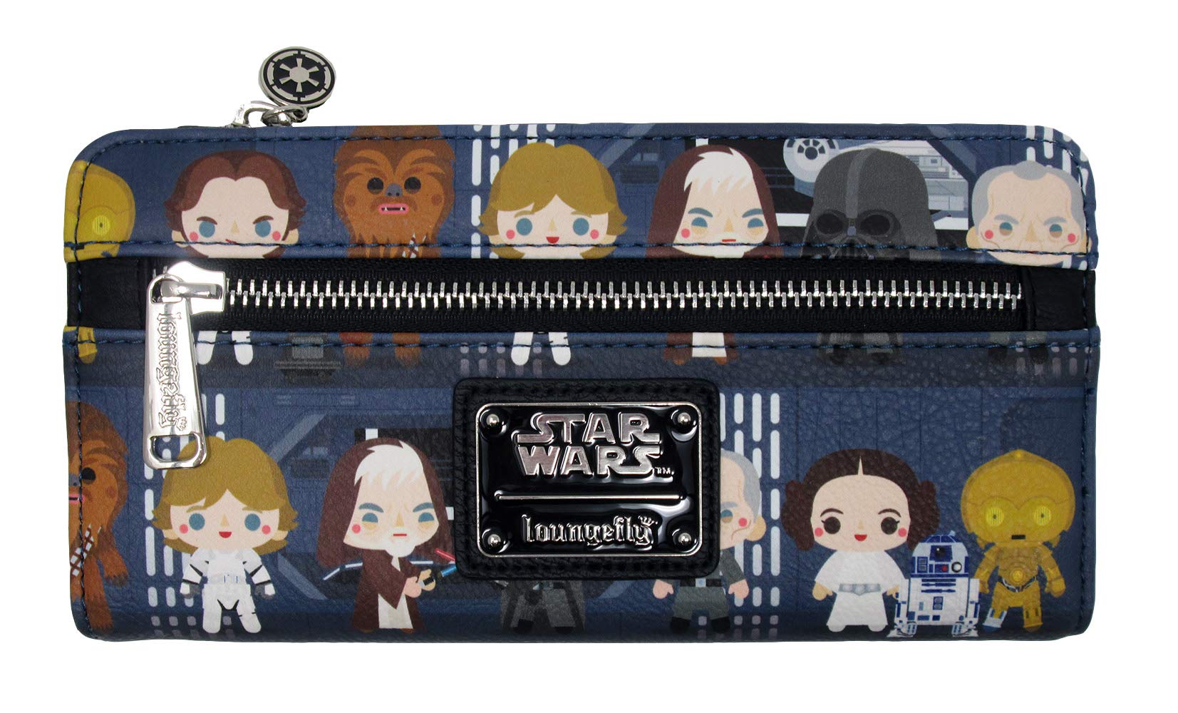 Loungefly Star Wars Death Star Chibi Characters Printed Faux Leather Wallet