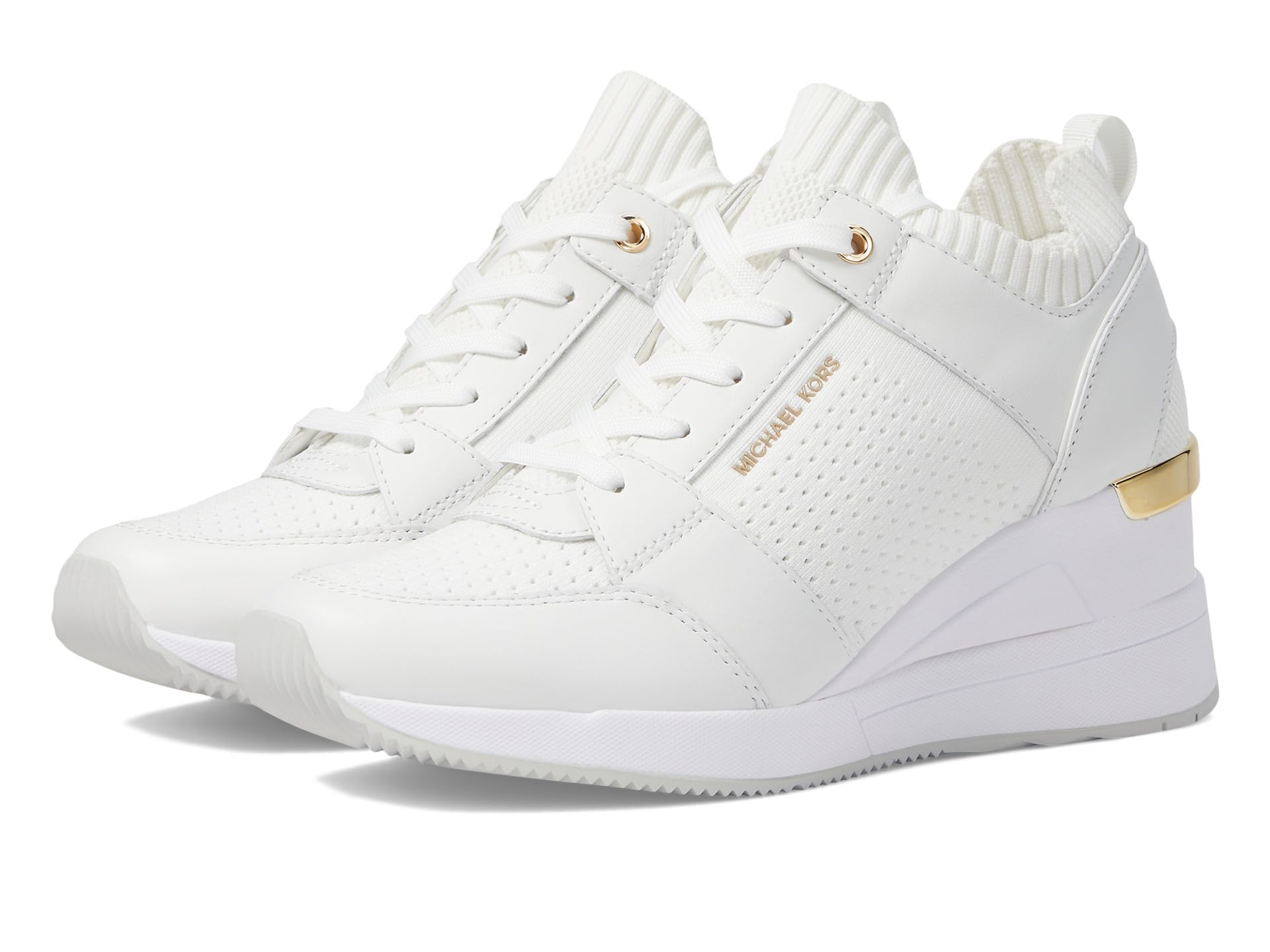 Michael Kors Georgie Knit Trainer Optic White 7 M