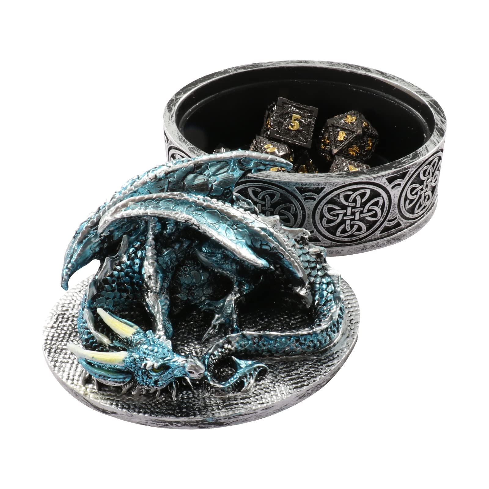 New DND Dice Gift Storage Box,Dice Set Accessories for Dungeons and Dragons,Pathfinder,Magic The Gathering, Dungeon Dragon RPG Role Playing Game