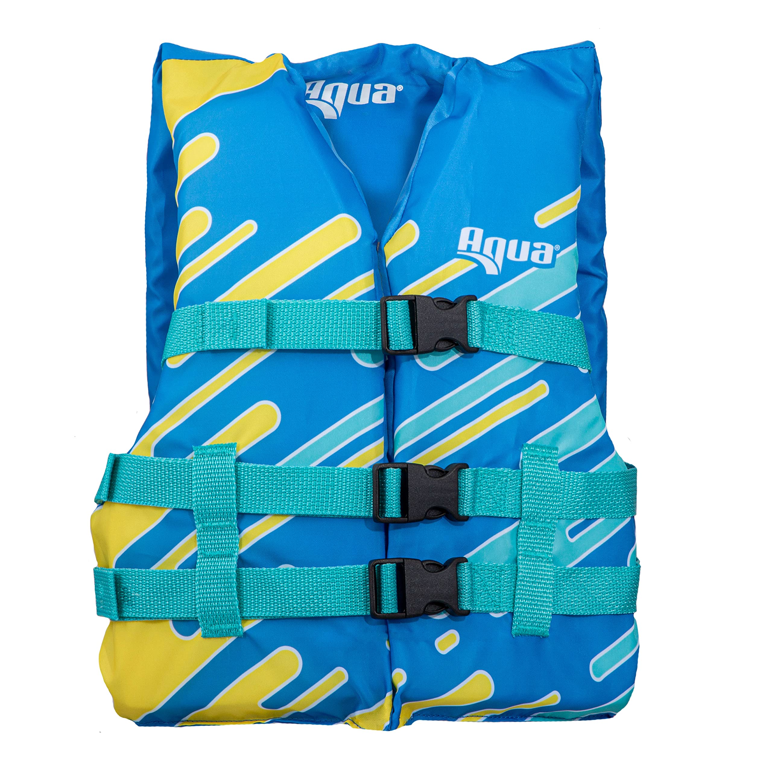 Oceans7 US Coast Guard-Approved, Type III Youth Life Jacket β Personal Flotation Device with with Comfortable Flex-Form-Fit Open-Sided Design β Seafoam Blue Lemon