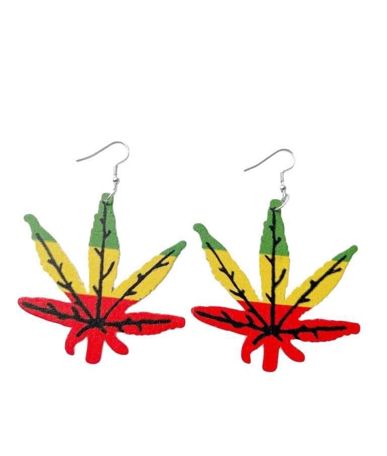 Rasta Wood Earrings (Diamond)