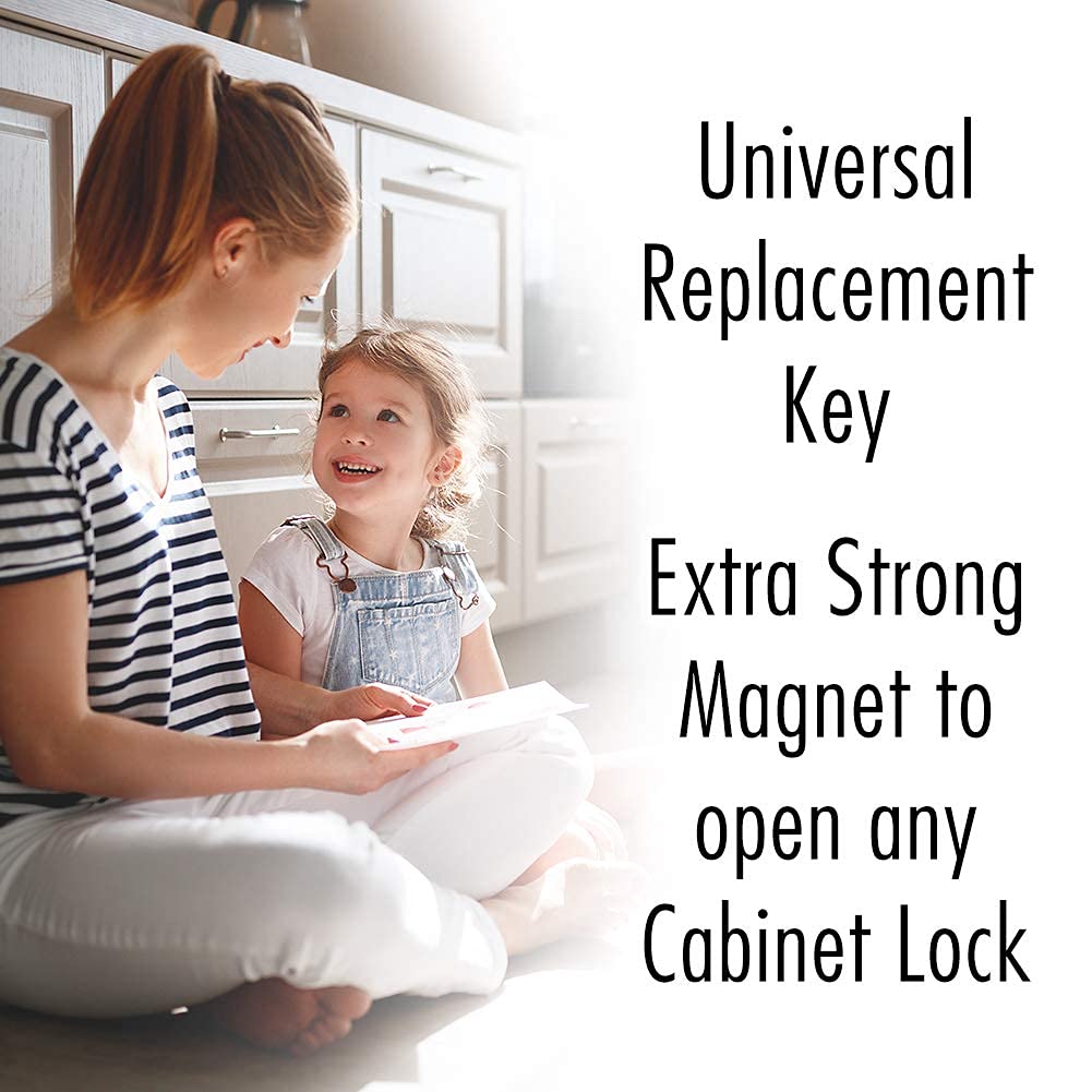 MAGNET PAL Child Safety Cabinet Lock Replacement Key - Key (1) Pack (Silver)