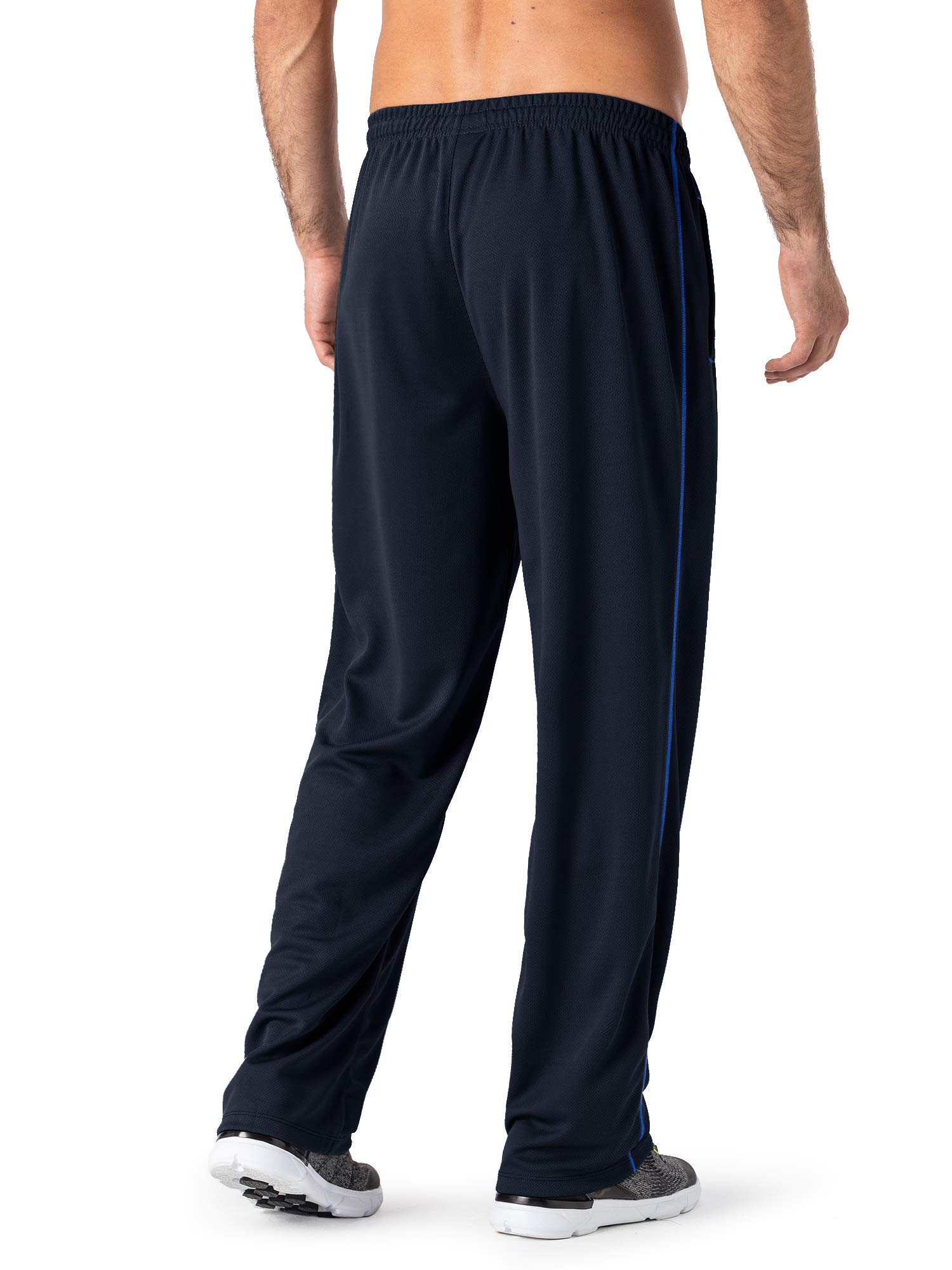MAGNIVIT Men's Gym Pants Loose Fit Fitness Workout Sweatpants with Zipper Pockets Blue