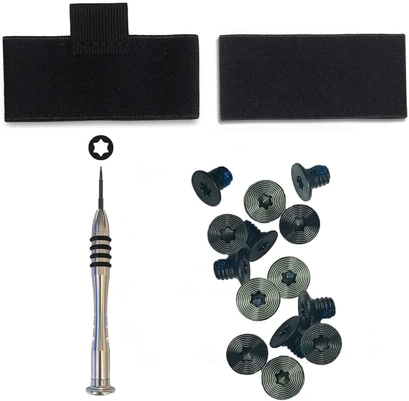 Replacement Screws for Minimalist Wallets with 1 Screwdriver & 2 Elastic Straps (FULL BLACK)