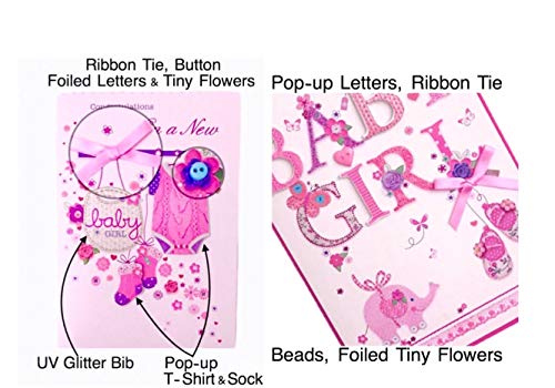 Lovely New Baby Shower Greeting Cards for Baby Boy/Girl (4-PK Assorted)