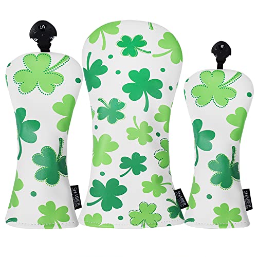 SHABIER Golf Shamrock Design Golf Wood Club Headcover Driver Cover for Taylormade M5 M6 Driver (Driver Head Cover)