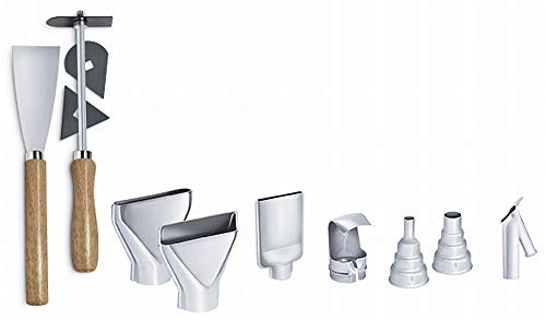 Steinel Hot Air Accessory Set in Case, 12-Piece, Pluggable Nozzles, Paint Scraper, for Renovating and Repairing