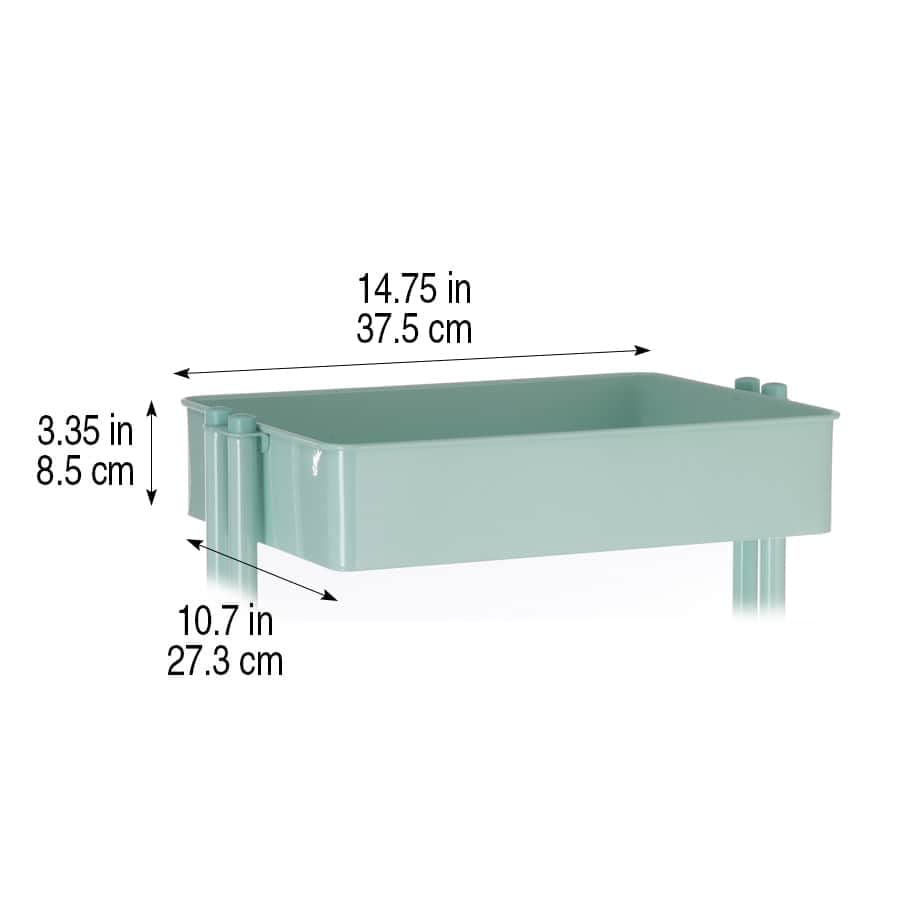 Lexington 3-Tier Rolling Cart by Recollections, Mint