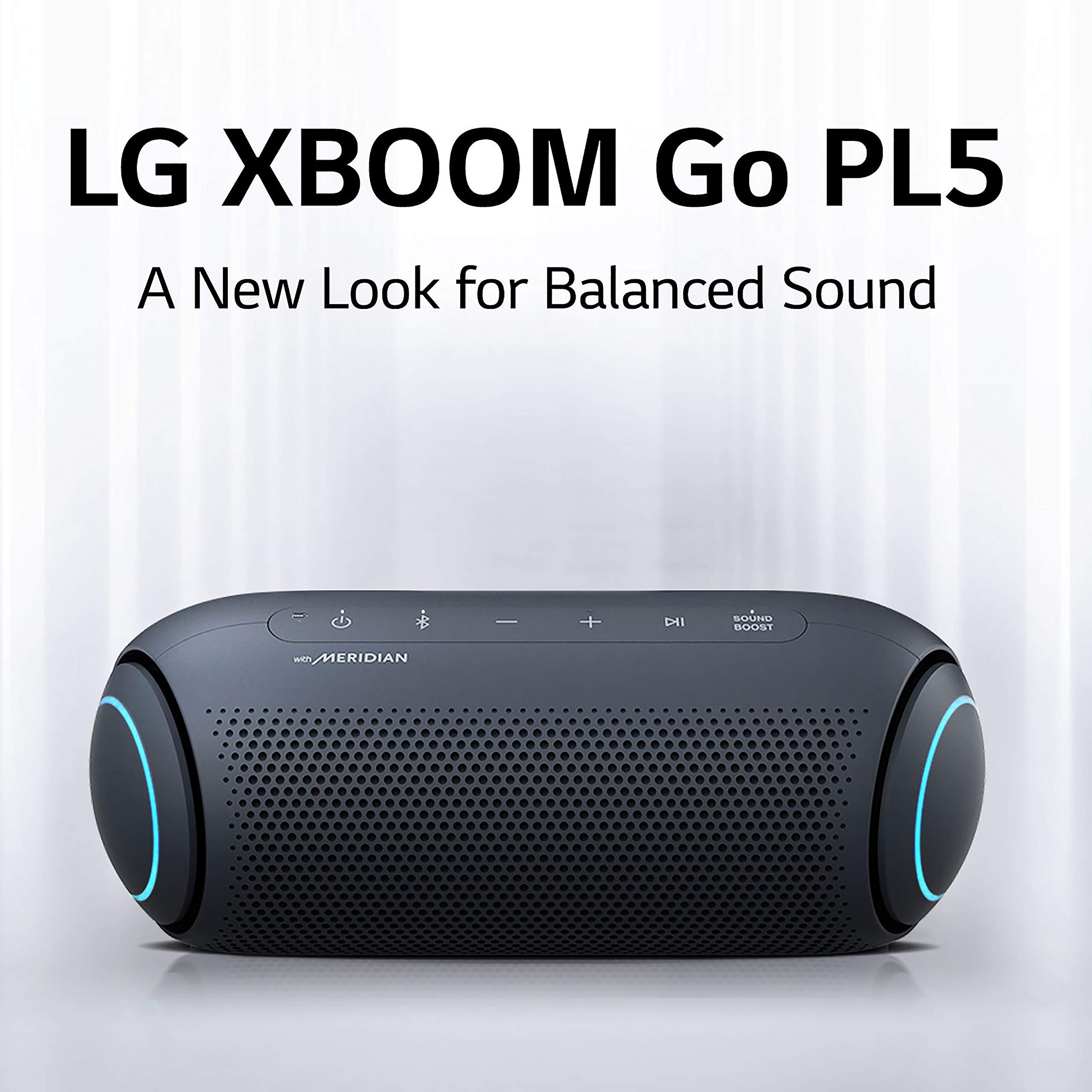 LG PL5 XBOOM Go Water-Resistant Wireless Bluetooth Party Speaker - Black (Renewed)