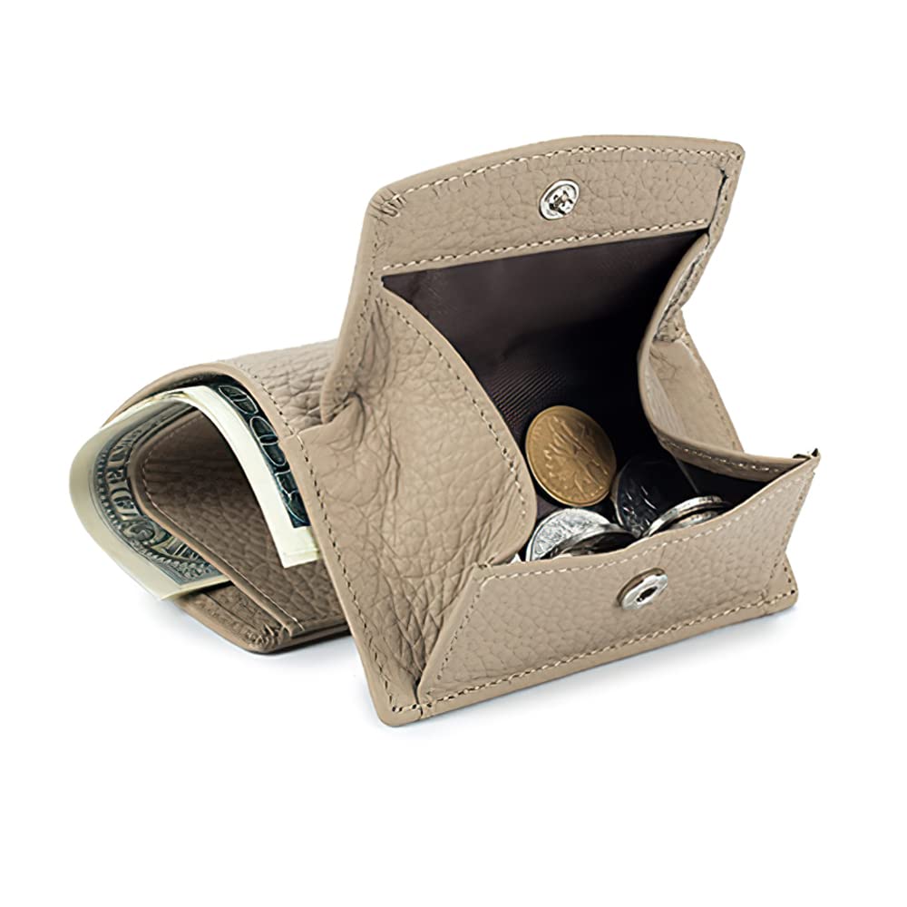 Small Mini Leather Wallet for Women with RFID Blocking Trifold Purse Credit Card Holder Coin Pocket (Grey),sdg283471760p409c444s843
