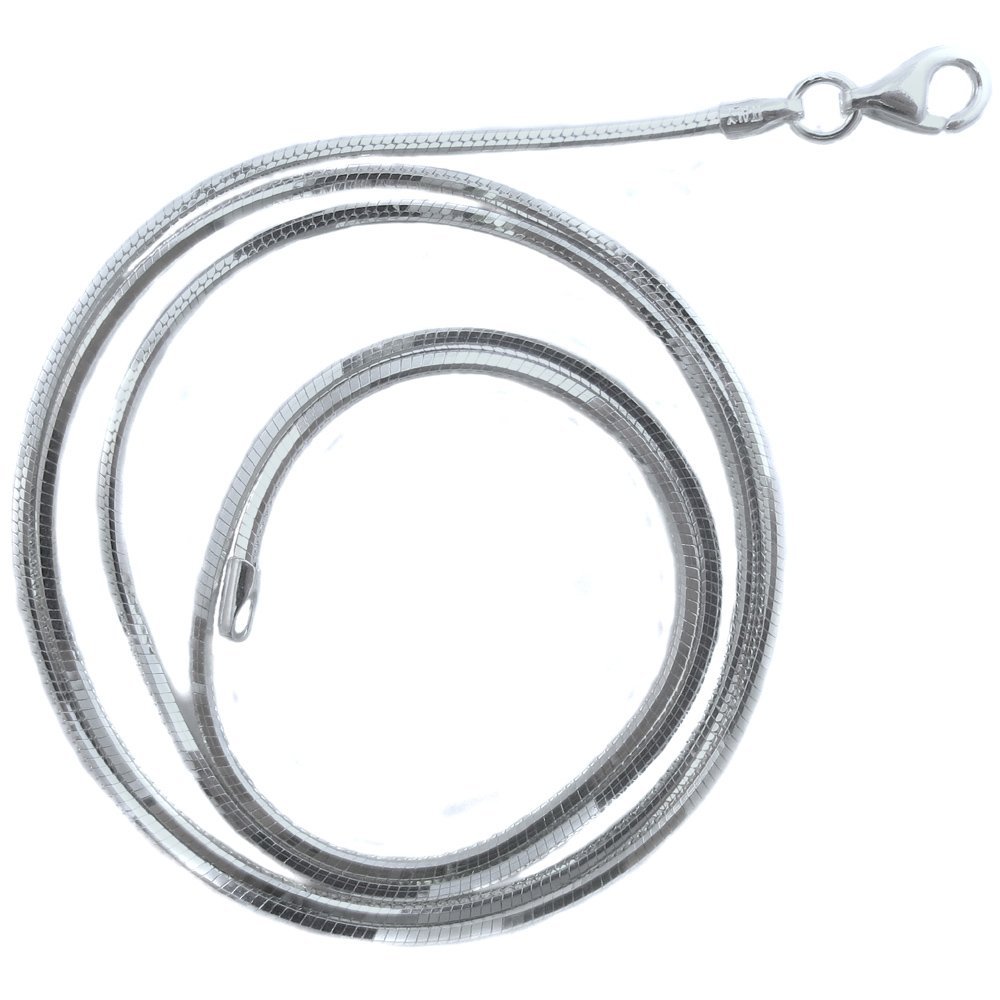 JOSCO 2mm Snake Chain .925 Italian Sterling Silver Necklace. 16,18,20,22,24,30 Inches (24 Inches)