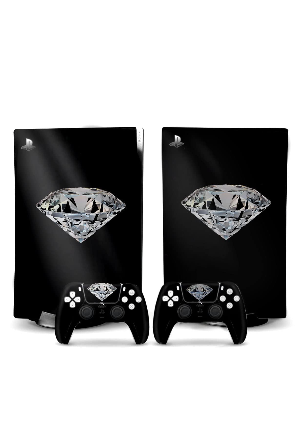 PS5 Skin for Console and Controllers, Disc Edition, (Diamond design) Skin/Wrap Accessories (Diamond) PlayStation 5