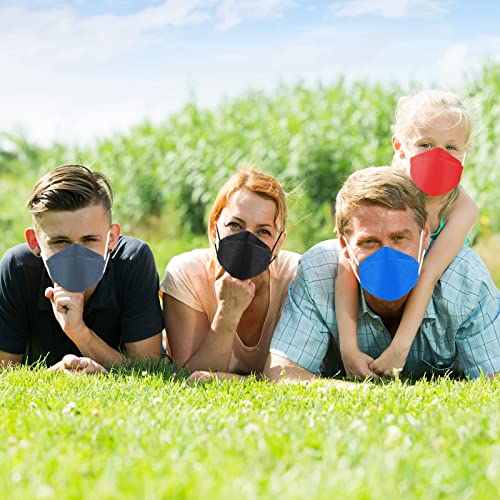 YHDOLL 100 Pcs KF94 Disposable Black Face Masks For Adult 4-Ply Breathable Face Masks 3D Mouth Shields Filter Full Face Cover(10 Pcs/ Pack Black)
