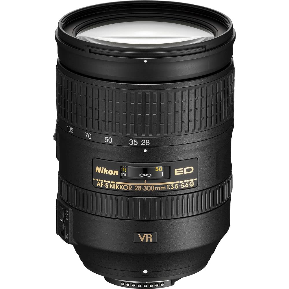 Nikon D610 24.3MP DSLR FX-Format Digital Camera with 28-300mm VR Lens (1540) Deluxe Bundle with 64GB SD Card + Large Camera Bag + Filter Kit + Spare EN-EL15 Battery + Telephoto Lens (Renewed)
